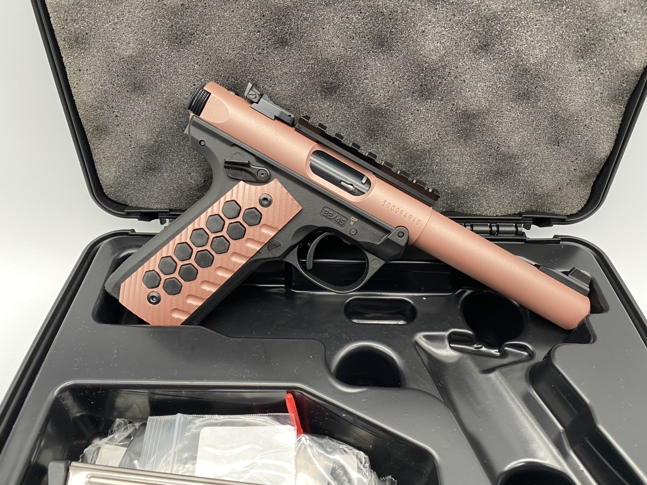 Ruger Mark IV 22/45 Cerakote Rose Gold - eGun