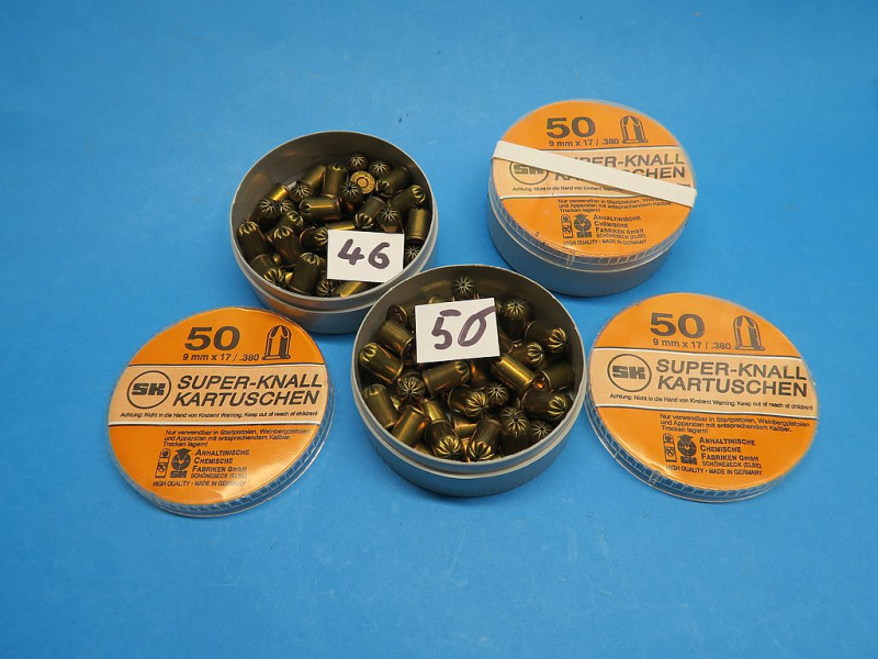 SK-Schönebeck – 146 Stück 9mmx17R / 9mm RK / Super-Knall-Kartuschen - eGun