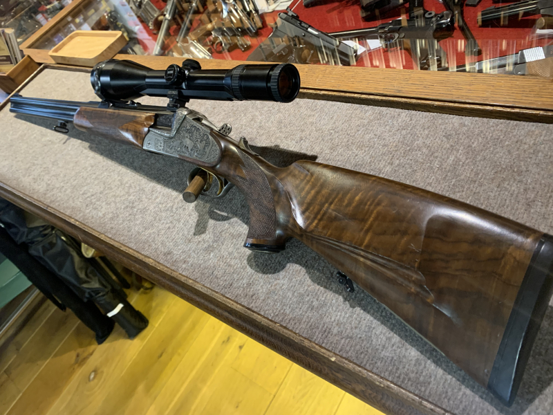 Seitenschloss-Bockdrilling Heym Mod 35 Kal 9,3x74R/5,6x52R/20-76 - eGun